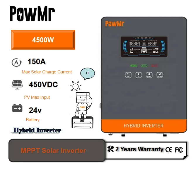 Powmr Solar Inverter Charger With Built-in 150a Mppt Solar Charger ...
