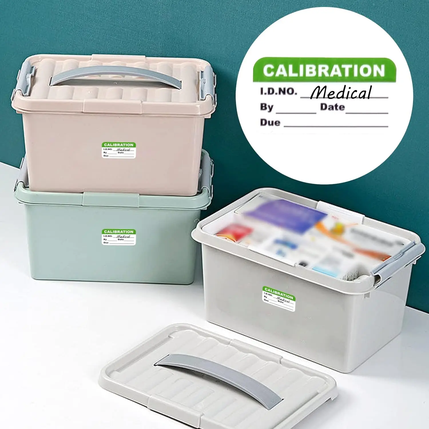 Calibration Labels Self Laminating Calibration Sticker Labels With Ring ...