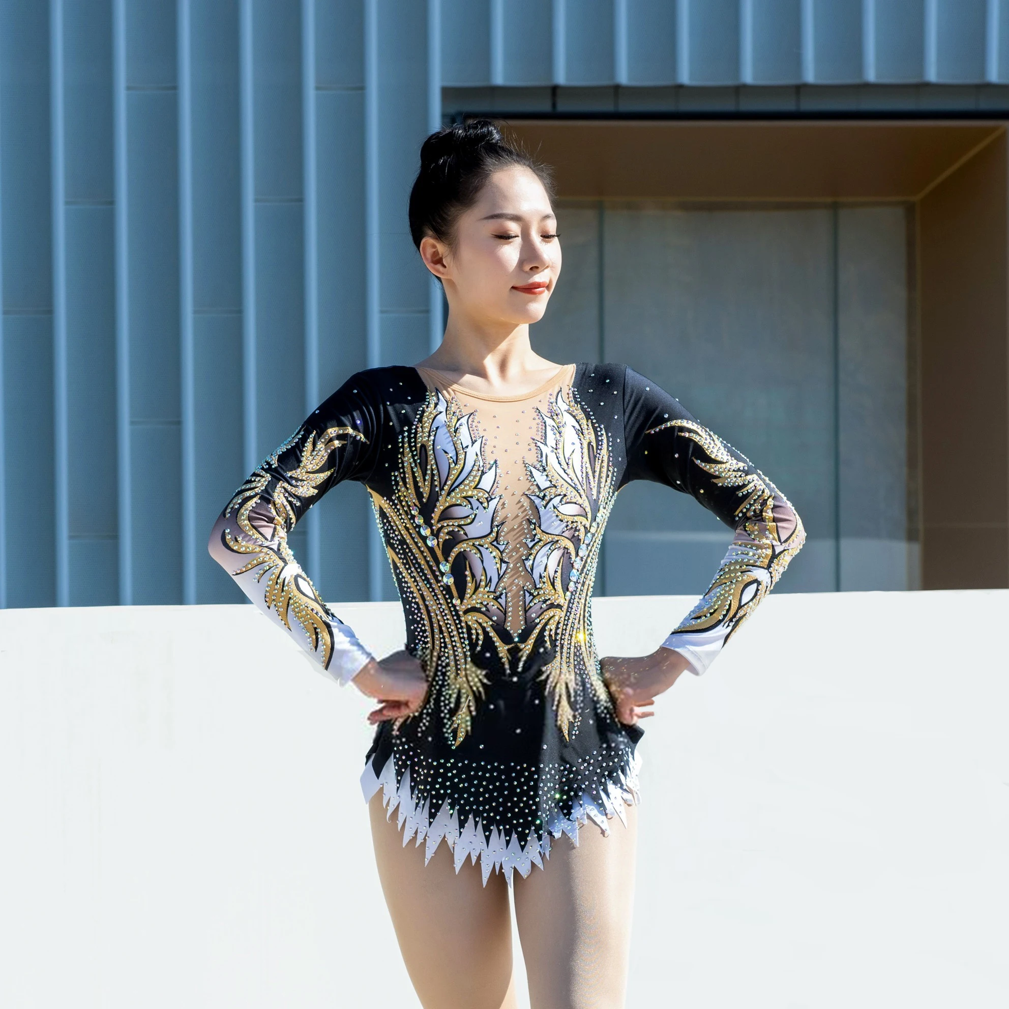 Professional Rhinestones Dancewear Leotards Gymnastics Girls Rhythmic ...