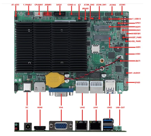 Epic40p迷你itx主板j4105中央处理器四核m.2键-e 8位gpio J4125主板x86工业主板 - Buy 迷你itx主板 ...