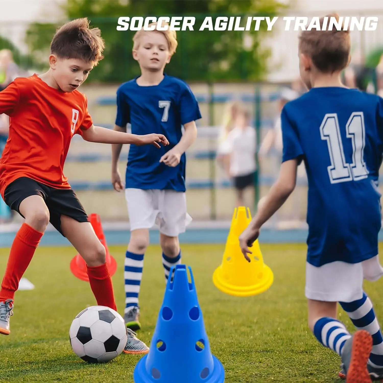 Benc Soccer Training Cones Tapered Obstacle Bar Bucket Sign Barrier ...