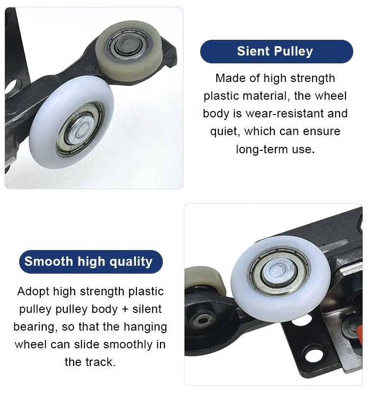 Ghost Door Sliding Hidden Hardware System with Nylon Rollers for Modern ...