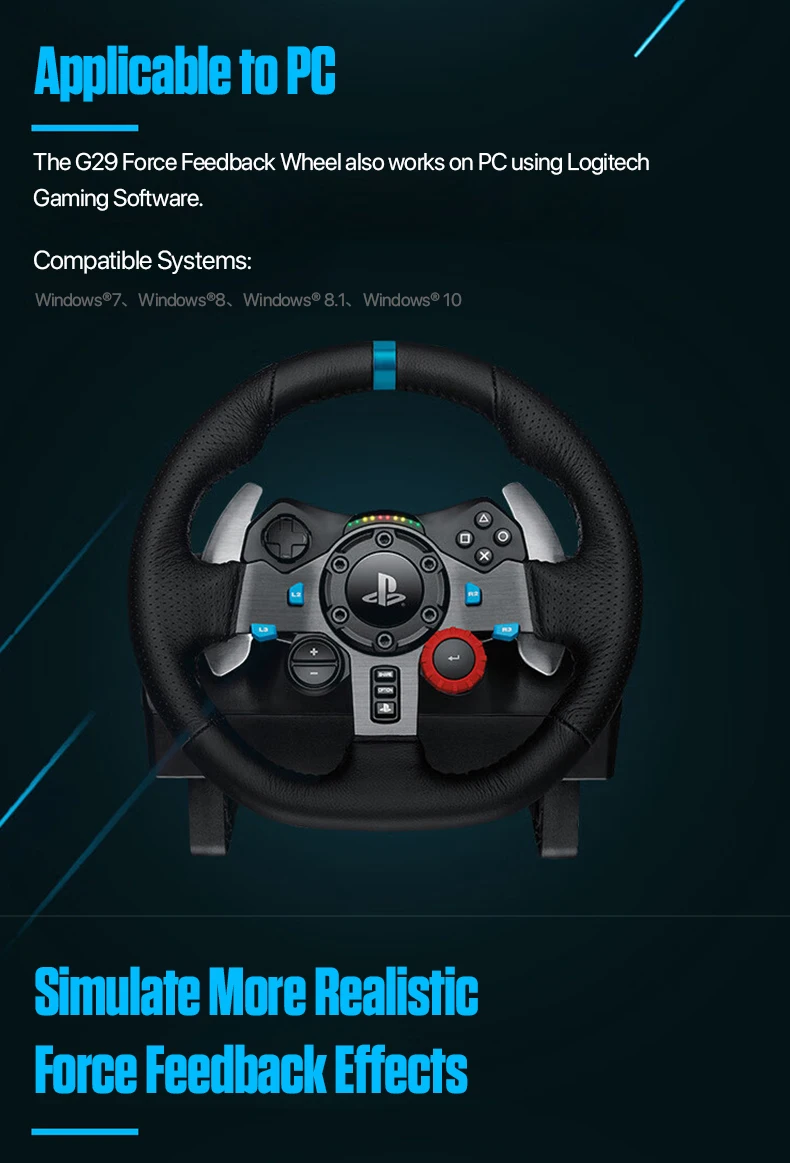Logitech G29 Steering Wheel Driving Force Race Wheel Logitech G Driving ...
