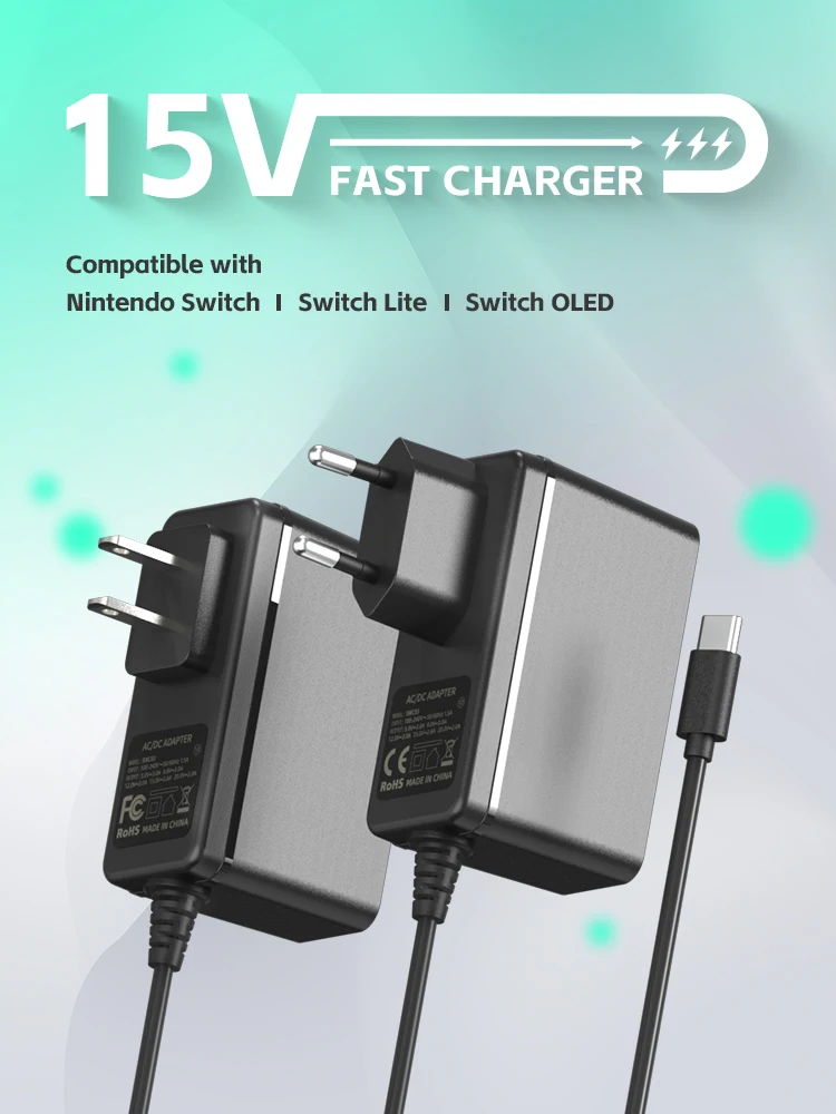 For DATA FROG US Plug 15V USB C Fast Charging AC Adapter Charger for ...