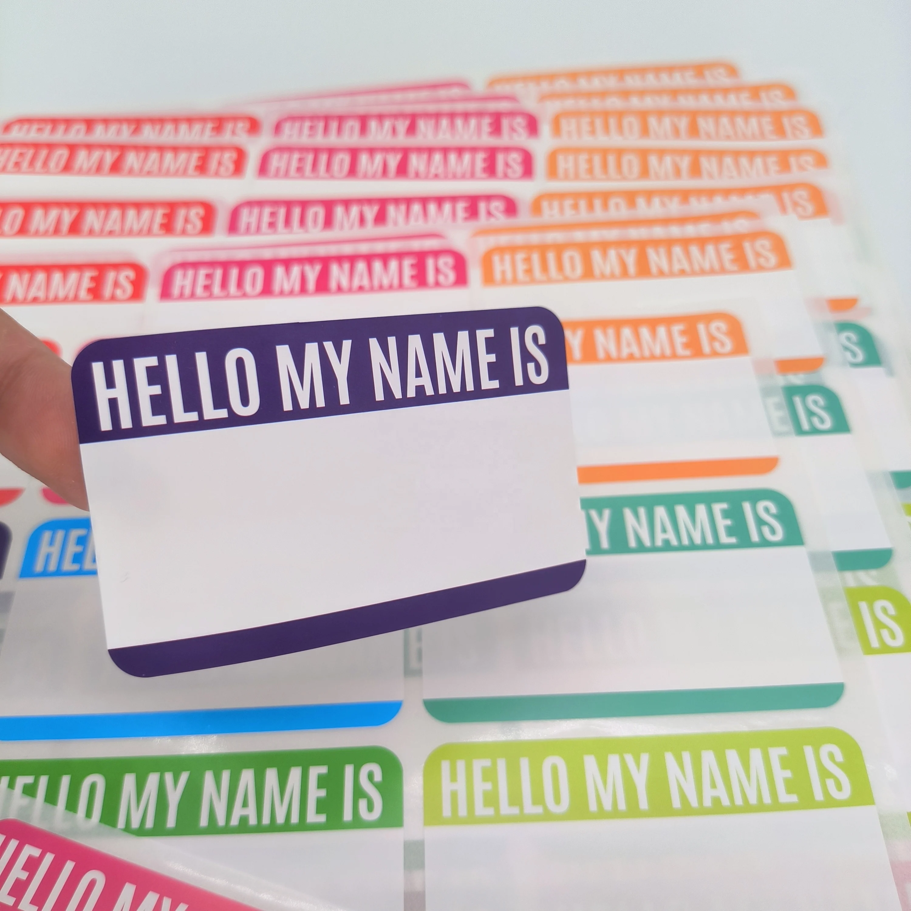 Wholesale Adhesive Name Tag Label Stickers Sheets Hello My Name Is ...