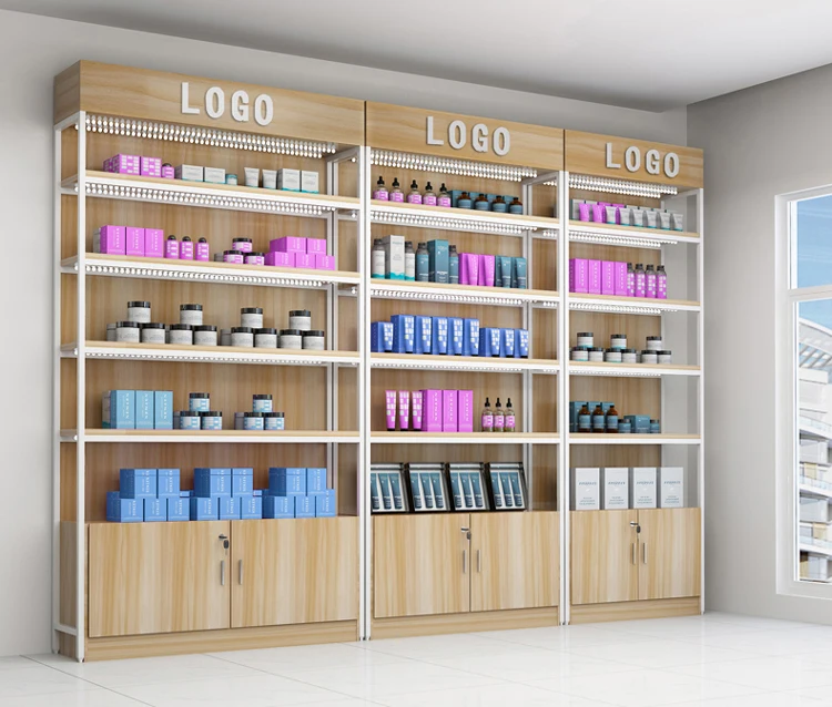 Fashion Design Metallic Wooden Shelves Shelf Luxury Store Boutique ...