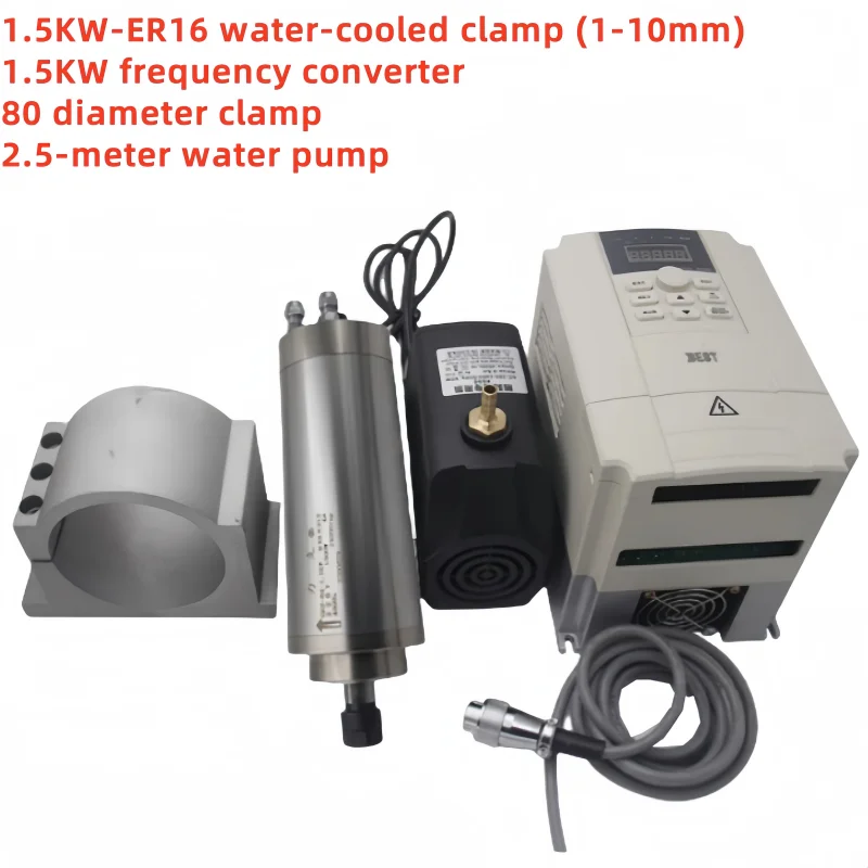 Carving Electromechanical Spindle Motor Set 800W1.5/2.2/5.5KW Brushless High-speed Motor Kit CNC ...