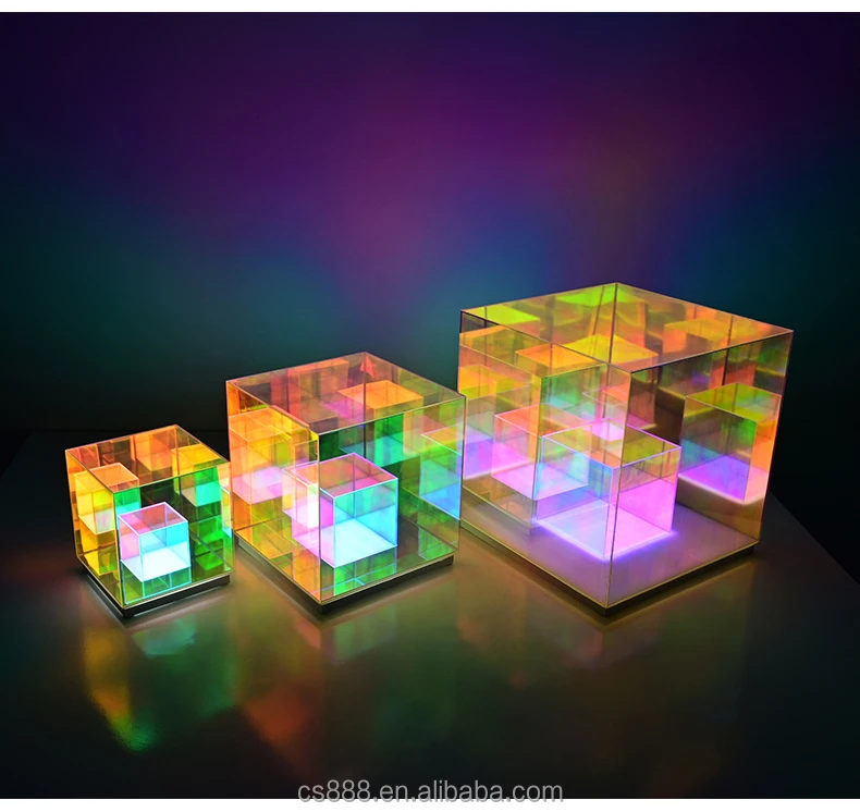 Design Acrylic Infinity Cube Led Color Usb Desk Lamps Led Rgb ...