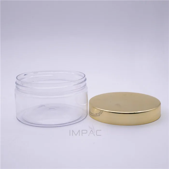 Customizable 10 oz PCR Plastic Gold Lid Cream Jars Container Wholesale ...