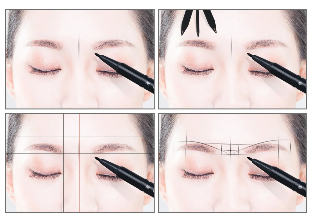 Microblading Compass Eyebrow Positioning Measurement Ruler Permanent ...