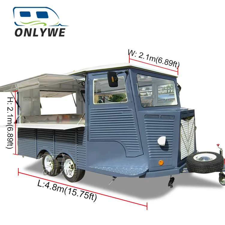 2024 New Retro Catering Trailer Remorque Foodtruck Vintage Mobile ...