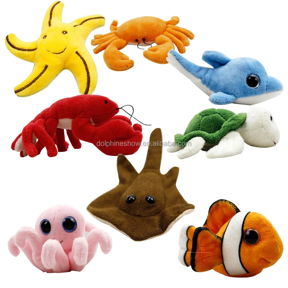 Custom Mini Kawaii Sea Animals Stuffed Octopus Crab Turtle Toys ...