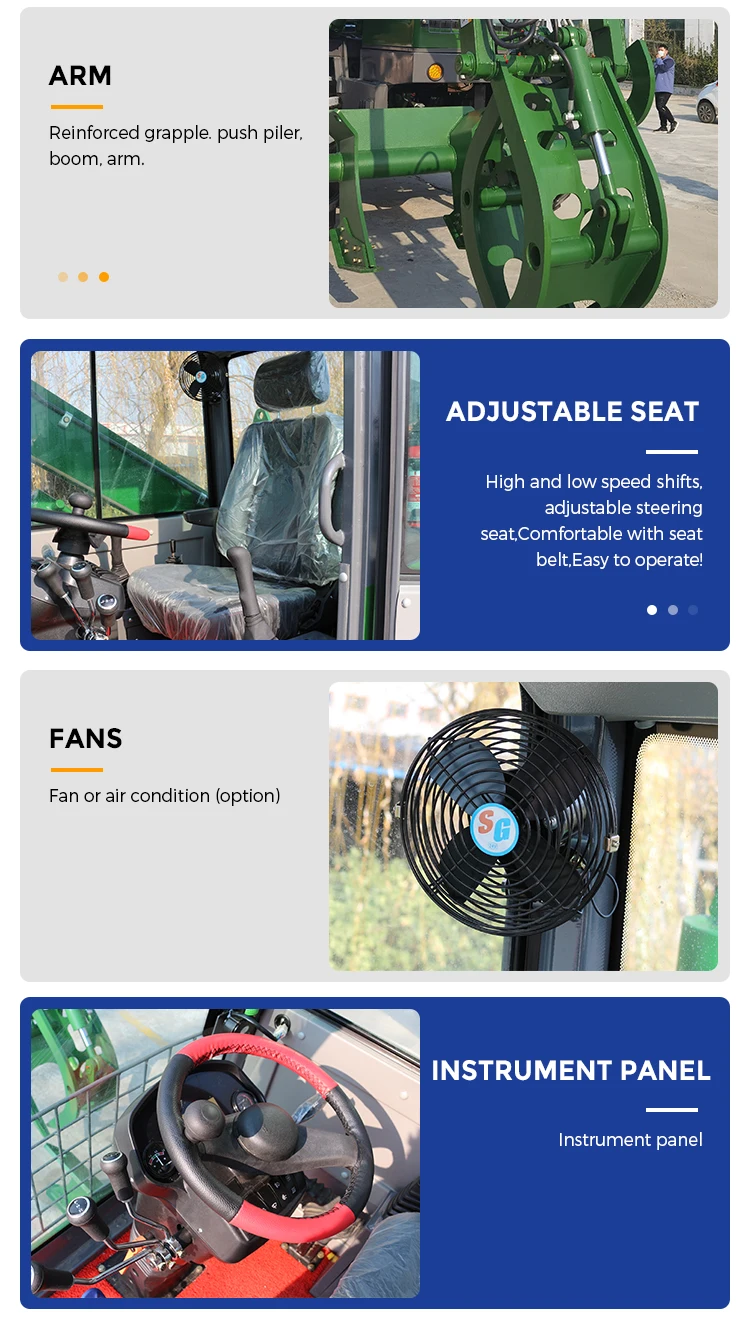 Wheel Sugar Cane Loader Articulated Mini Wheel Loader Wood Grabber Wood ...