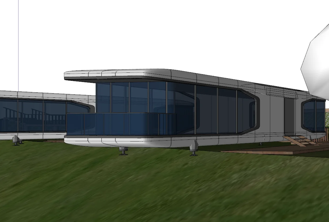 C/Z-Prefab Modular Steel Space Capsule House Apple Cabin for Luxury ...