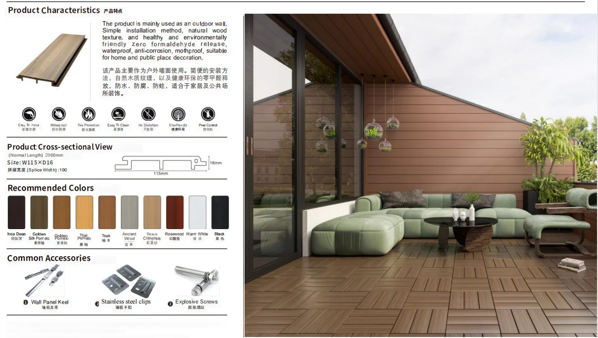 3D Embossing ASA/PVC Wall Panels WPC Co-extruded Wall Cladding Boards ...