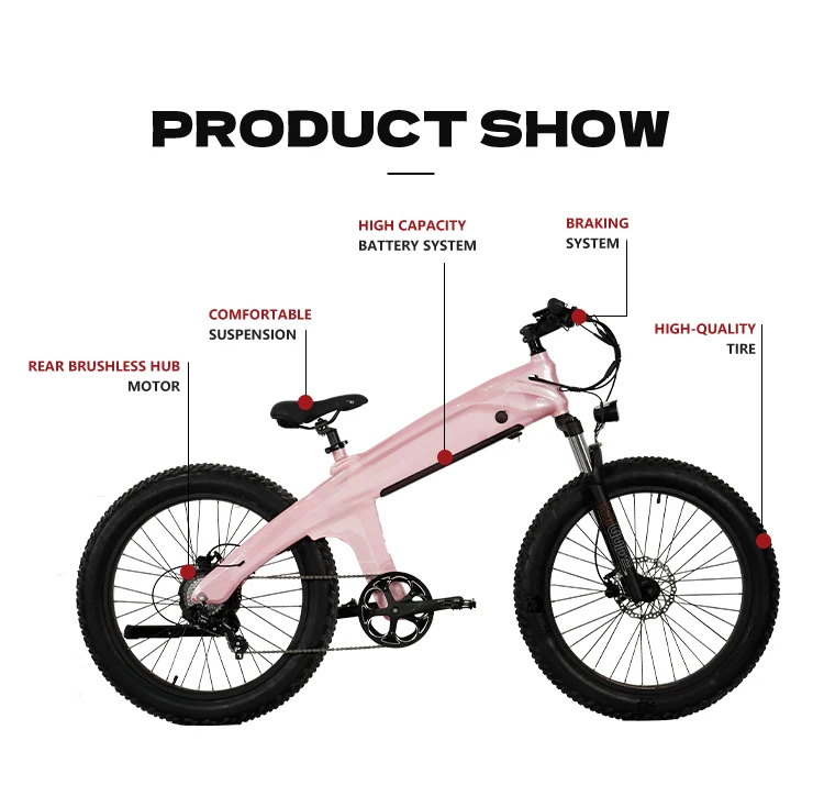 Aimos Ebike Carbon Fiber 48v Electric Bike 1000w Motor