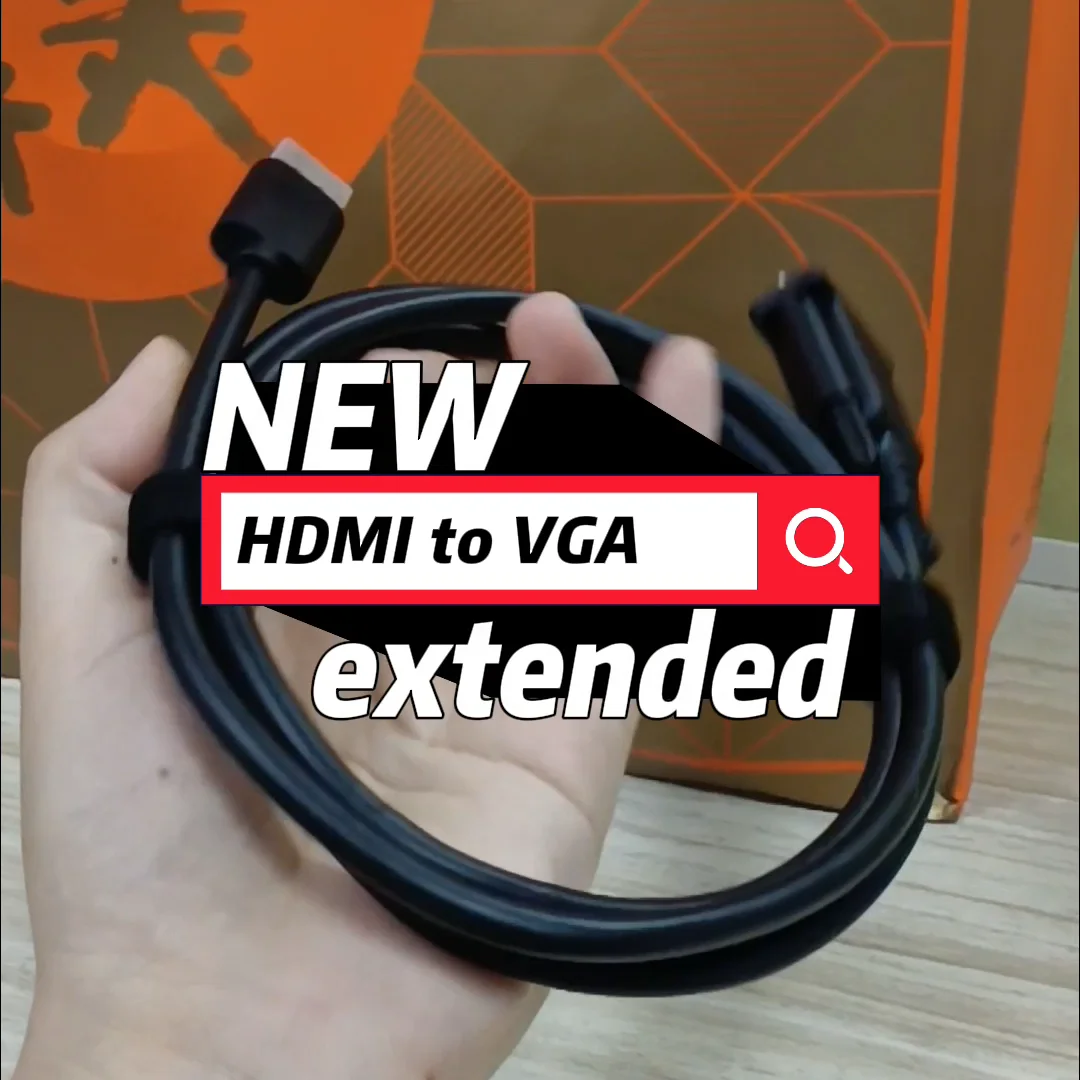 Hdmi To Vga Extension Cord With Audio Hd Adapter Cable Video Converter ...