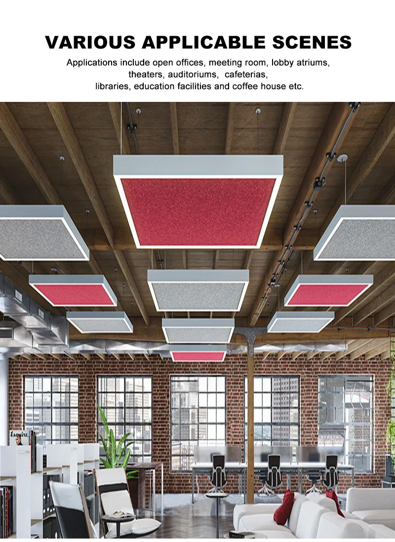 Brandon Linear Lights Commercial Designable Shape Led Acoustic Luminaire Lighting Ceiling ...