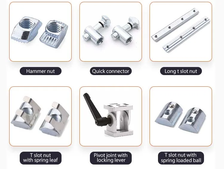 Custom 2020 3030 4040 Series Industrial T Slot Aluminum Extrusion ...