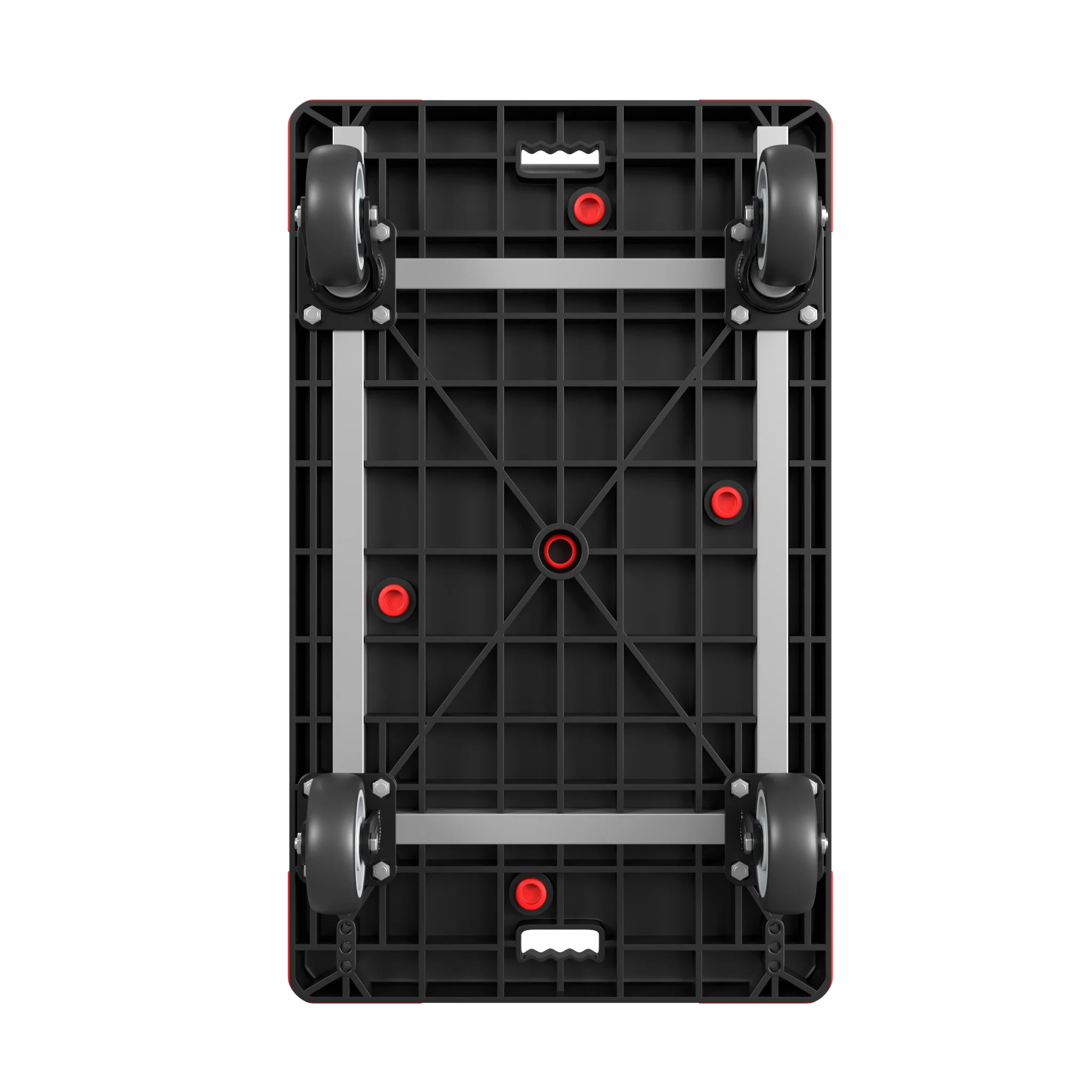 Plastic Folding Cargo Trolley Four Wheel Transport Platform Hand ...