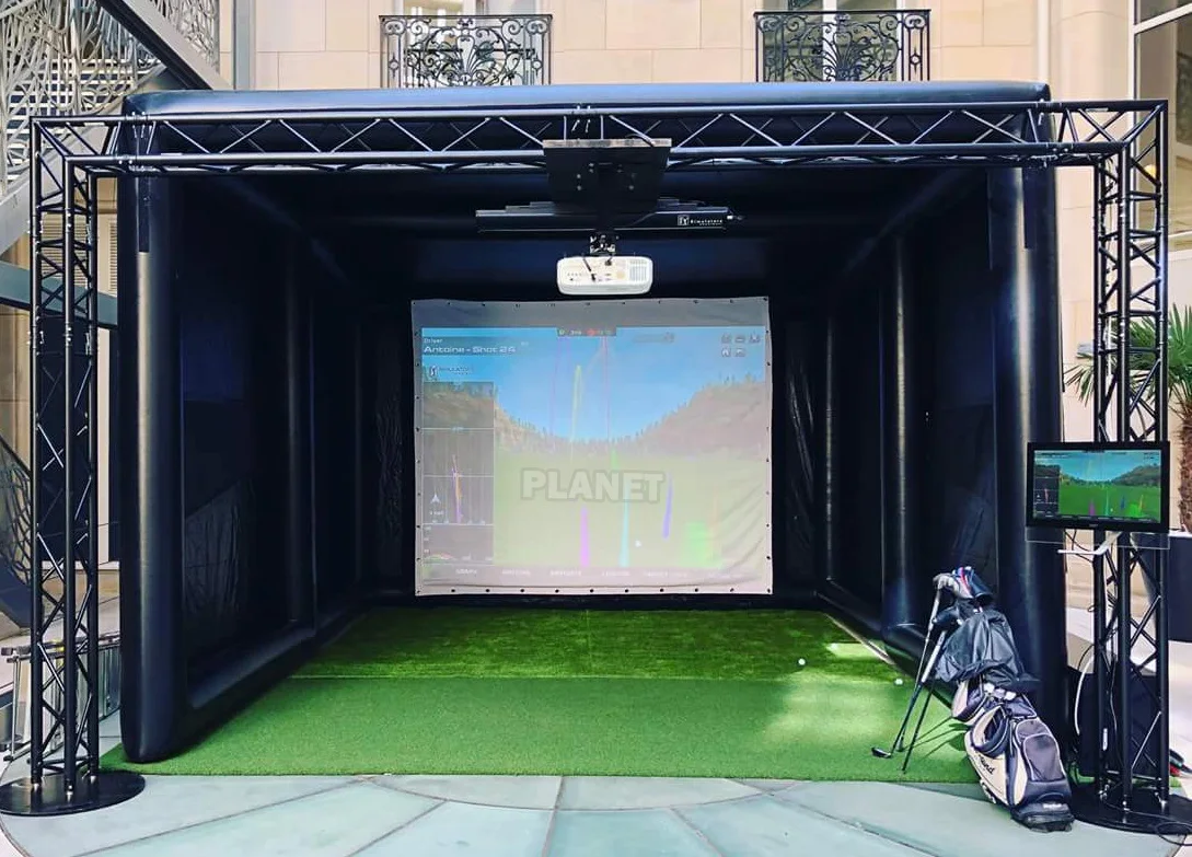 Commercial Custom Home Golf Simulator Enclosure Driving Range Tent ...