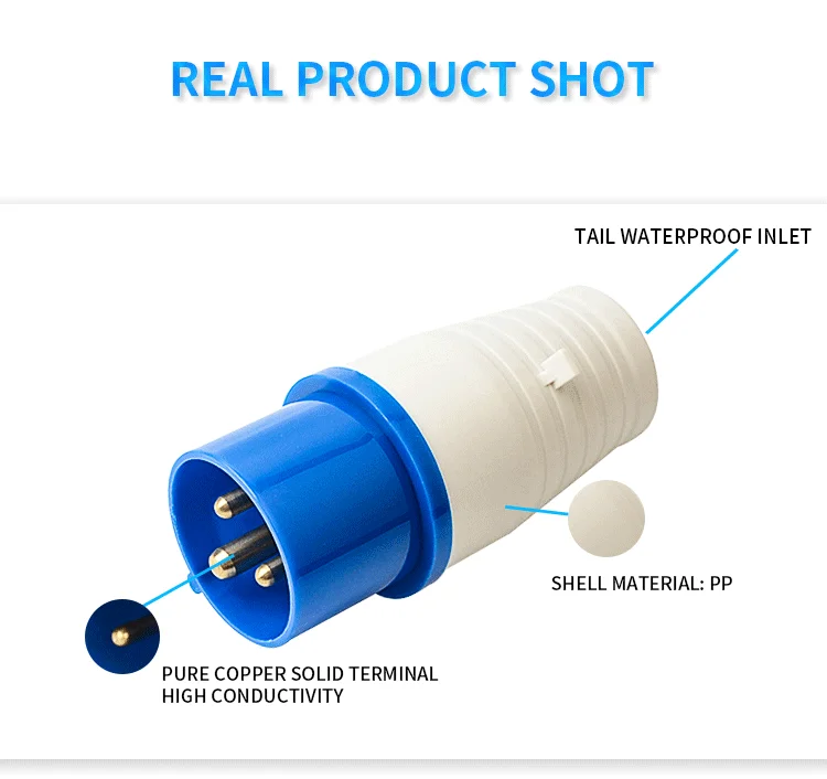 Iec/ce 16A Electrical LEE-014 Red IP44 Industrial Plugs