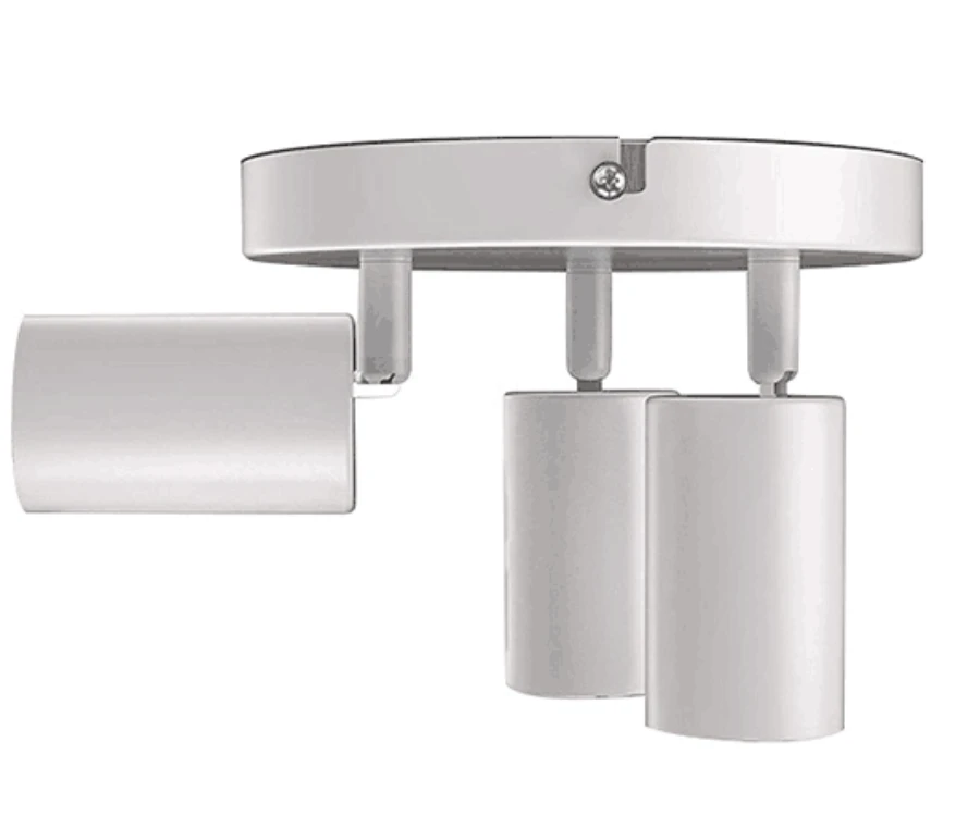 Round 3head Iron Led Gu10 Ceiling Spotlight Adjustable Ceiling Spot ...