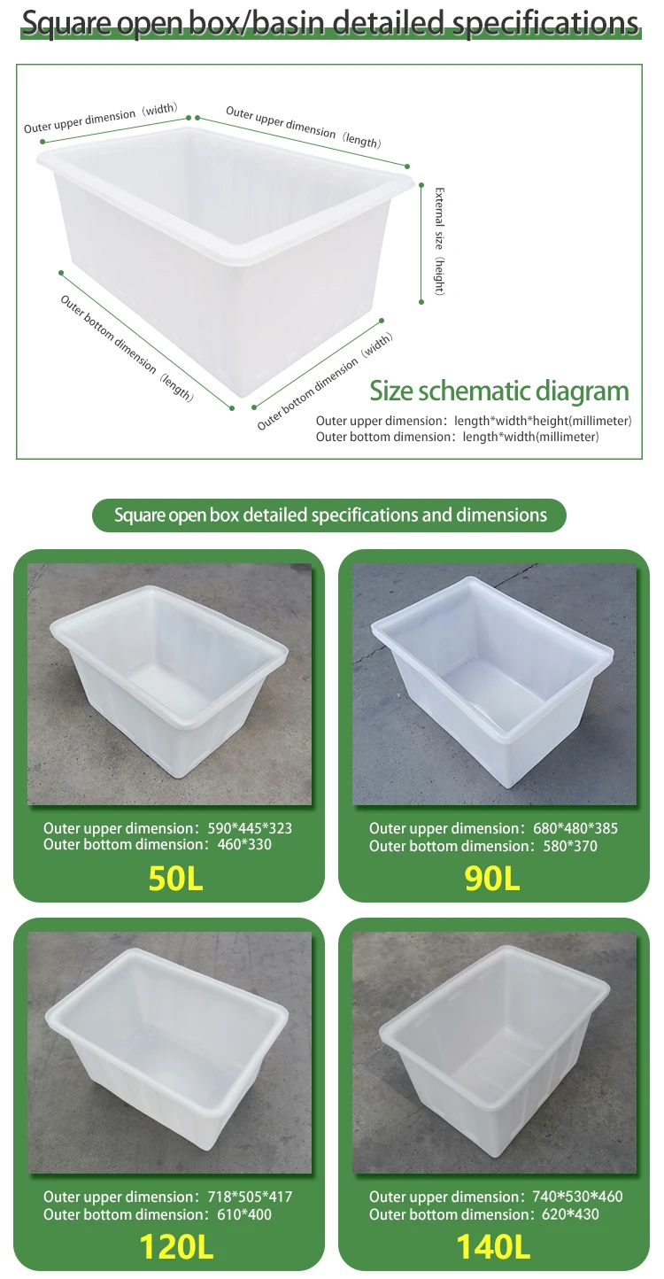 Polyethylene Rotomolded Large Size 500 Litre Plastic Square Water Tank ...