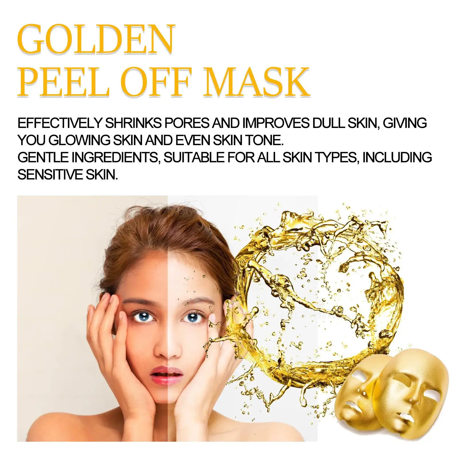 Private Label 24k Gold Tear Face Mask Spa Moisturizing Firming ...