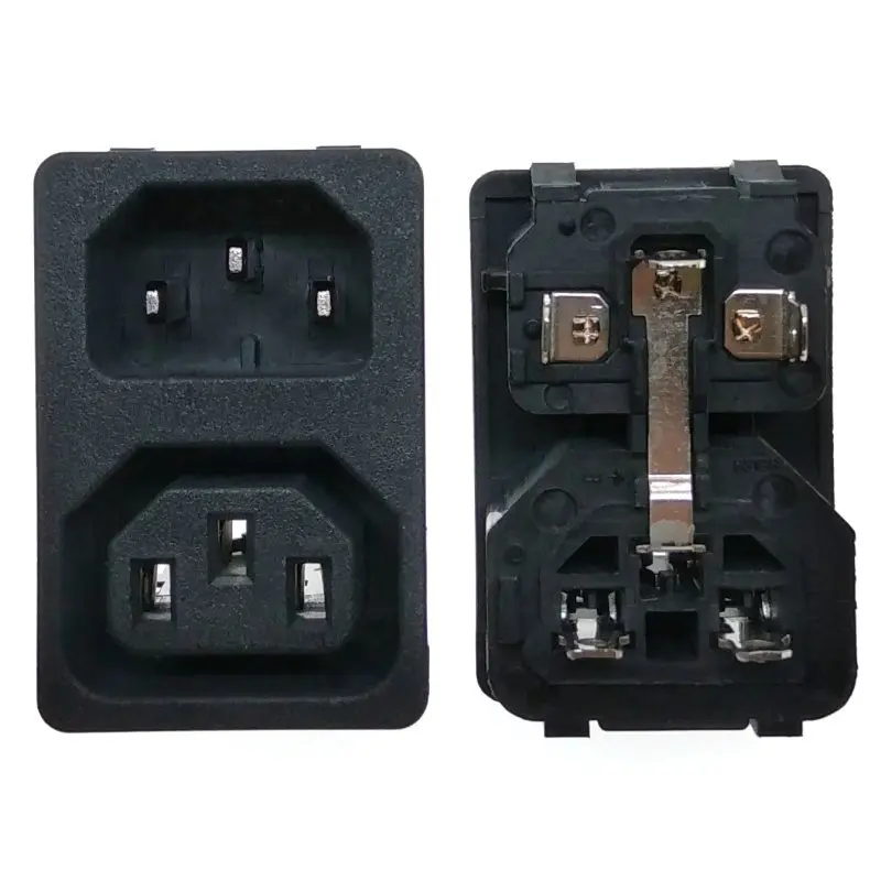 Iec C13 C14 In 1 Male Female Panel Mount Inlet Power Socket Connector ...