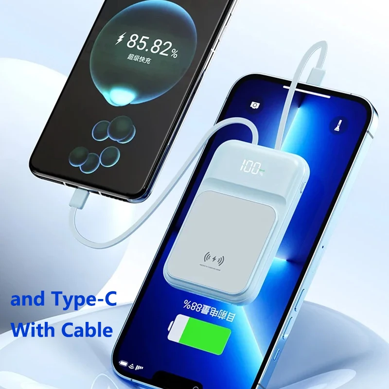 Newest Ultra Slim Magnetic Suction Wireless Power Bank 5000mah With ...