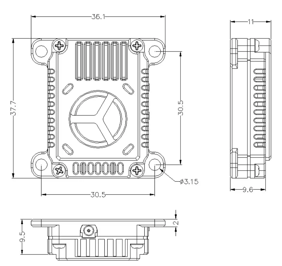 PFLY 5.8ghz 3W VTX for FPV Drone - Reliable Transmissions
