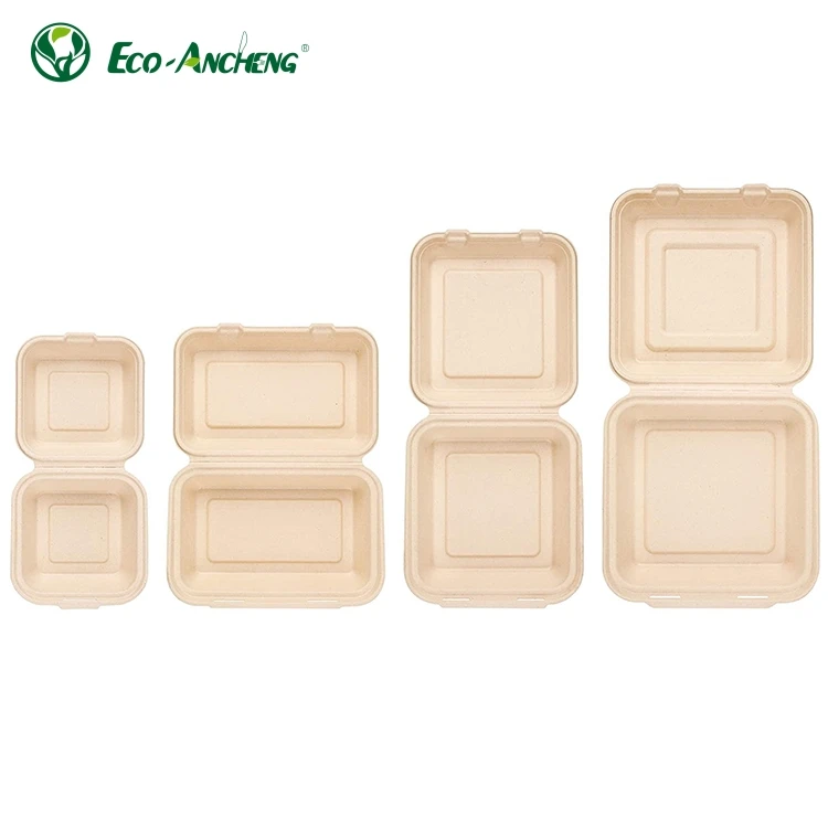 Wholesale Food Grade Biodegradable Clamshell Sugarcane Bagasse Lunch ...