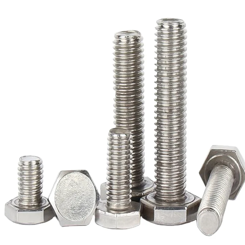Din933 Full Thread Stainless Steel Outer Hexagon Bolts A2-70 A4-80 M12*58mm M26 Hex Head Bolt ...