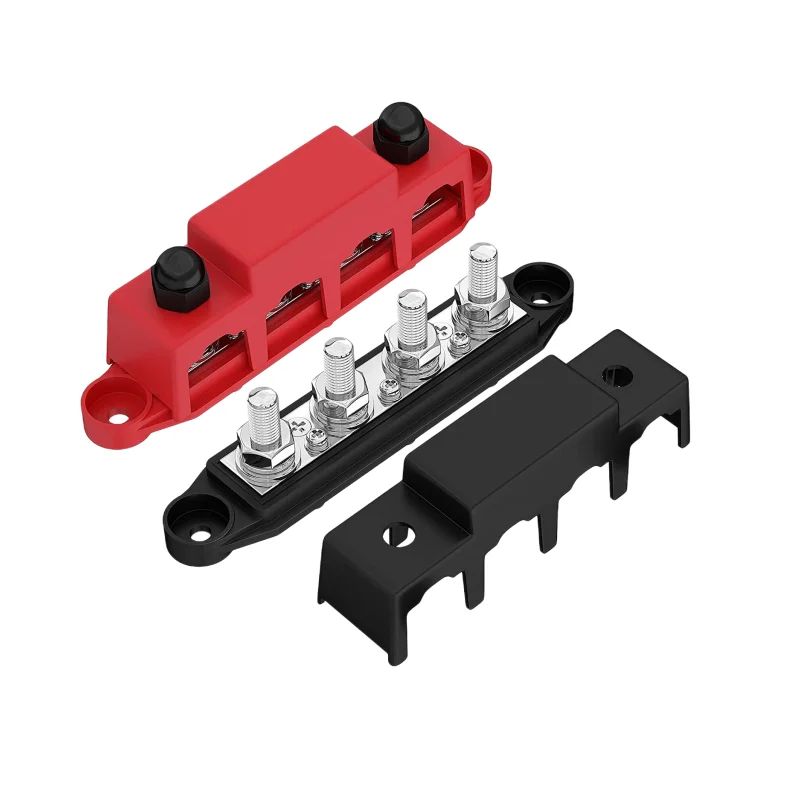 M10 Busbar Power Distribution Terminal, 12V 48V Black Battery Junction ...