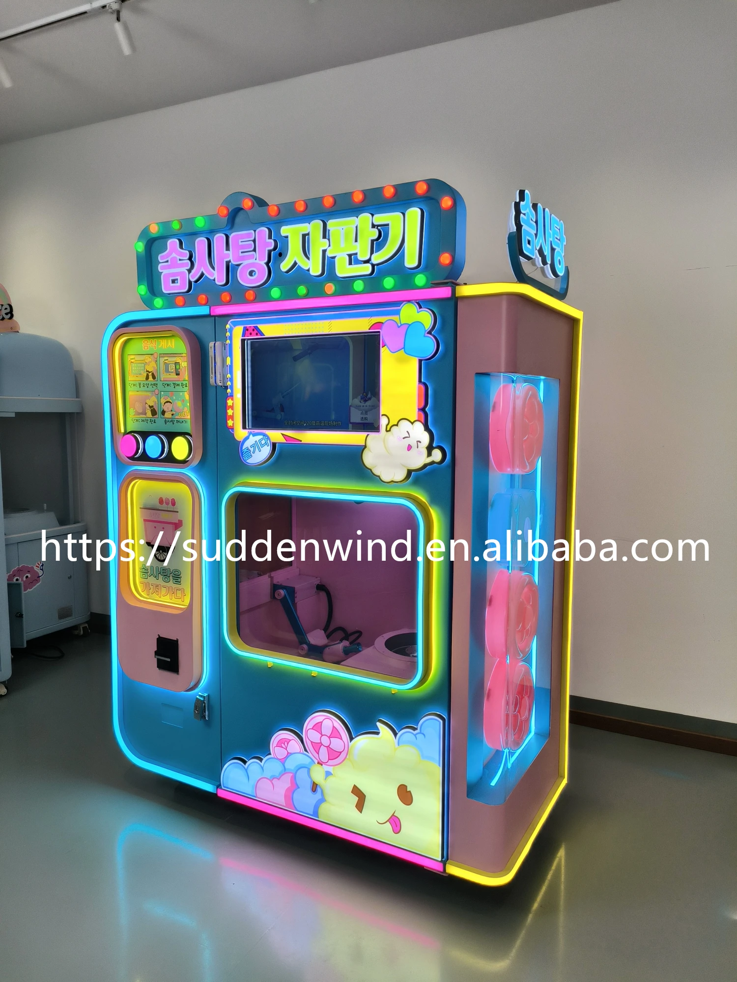 New Design Automatic Marshmallow Vending Machine 32 Flower Shapes Sweet ...