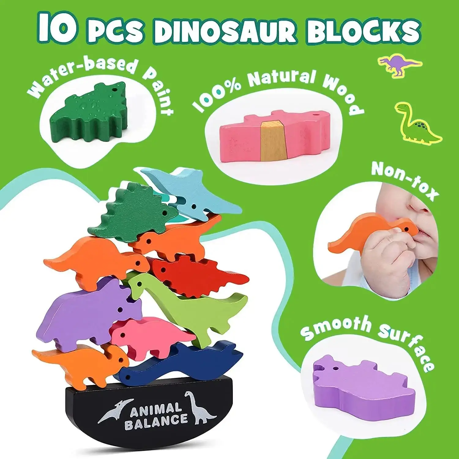 Mi Montessori Manufacture Balance Wooden Toy Building Blocks Toys ...