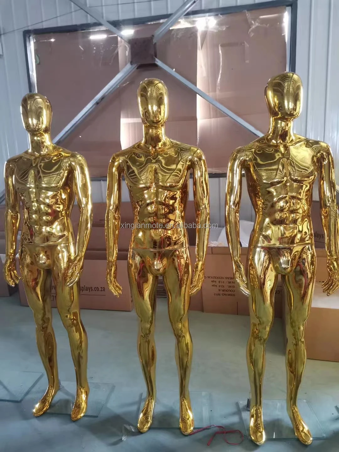 Plastic Male Gold Mannequin Full Body Manikin Men Model Mannequins for ...