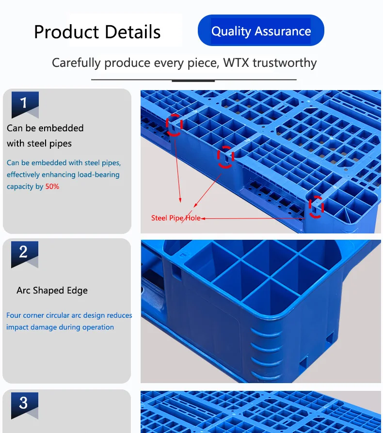 High Load Bearing Export And Stackable White Plastic Pallets Heavy Duty ...