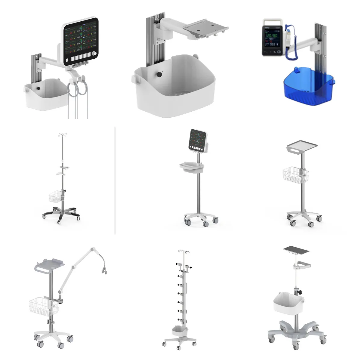 Medical device ECG trolly ultrasound machine fetal Monitoring trolley ...
