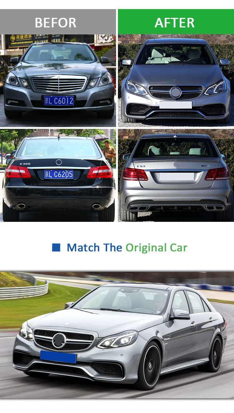 Mercedes E-Class Body Kit - Upgrade to E63 Style Bumpers