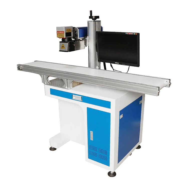 Visual Positioning Ccd Dynamics Fiber Laser Marking Machine 20w 30w 50w For Small Electronic ...