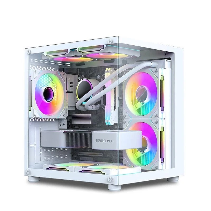 Gaming Computer Case ATX PC Case HD Audio USB3.0 Tempered Glass ...