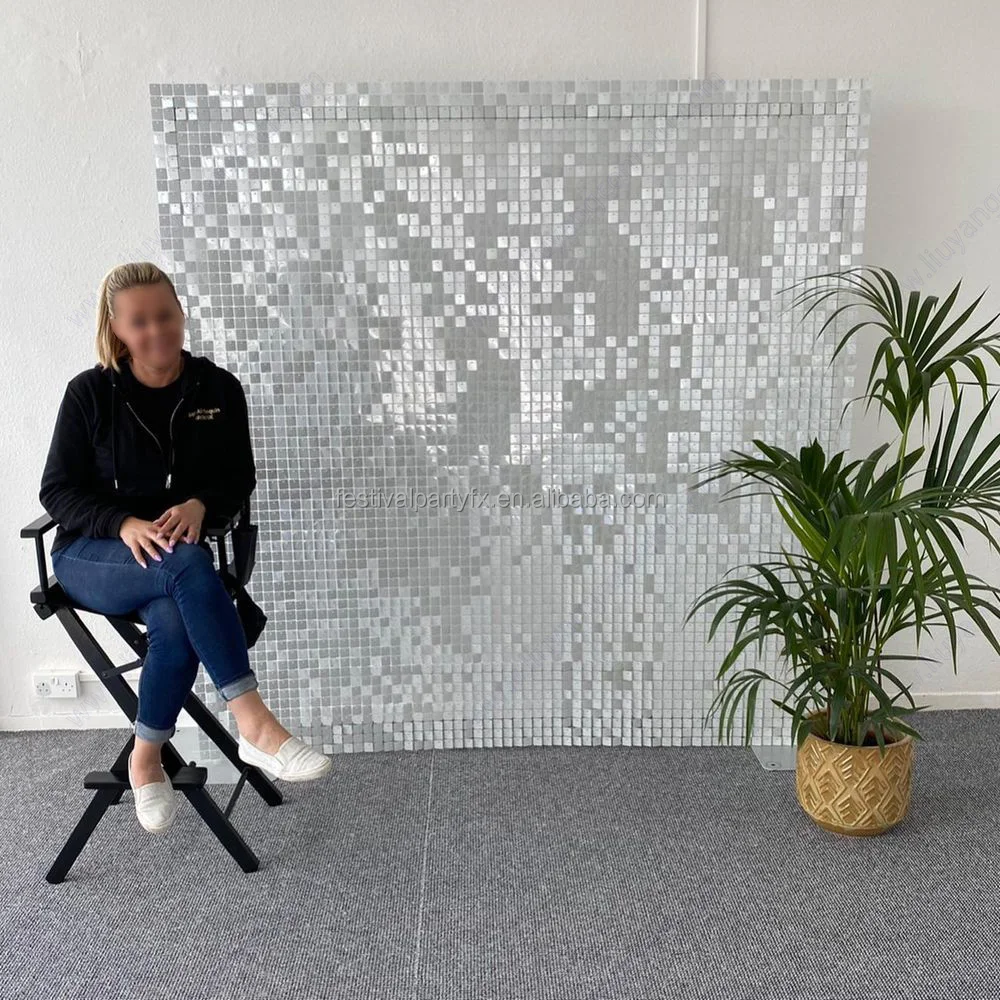 Sequin Wall Panel Wedding Party Decoration Reflective Sequin Panel ...