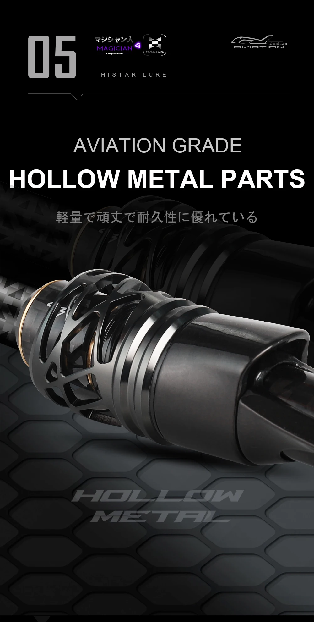 Histar Magician DKK Titanium Rod Guide - 3A Grade Cork Grip