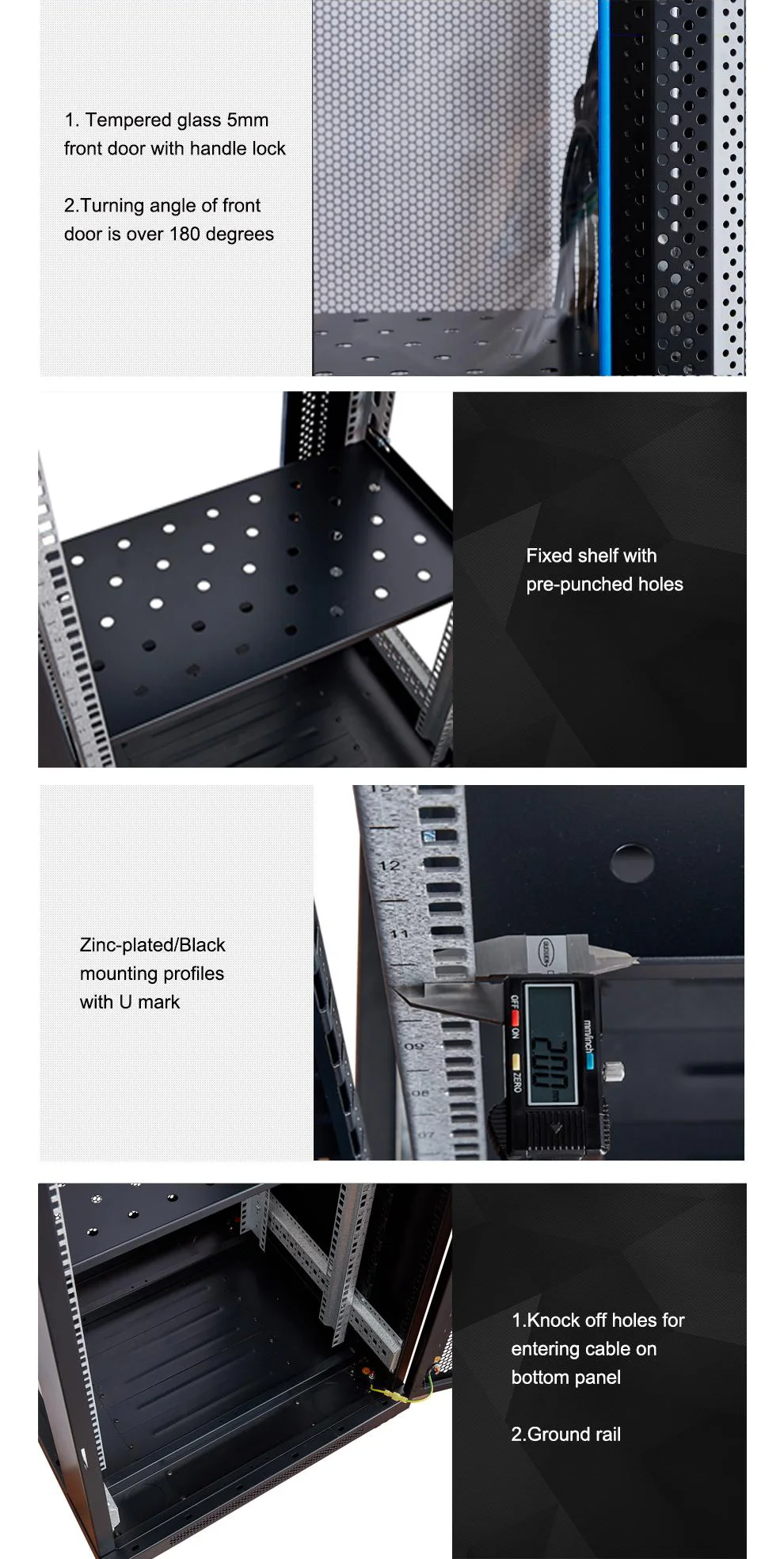 Saipwell Wall Mounted Network Cabinet With Glass Door Server Rack ...