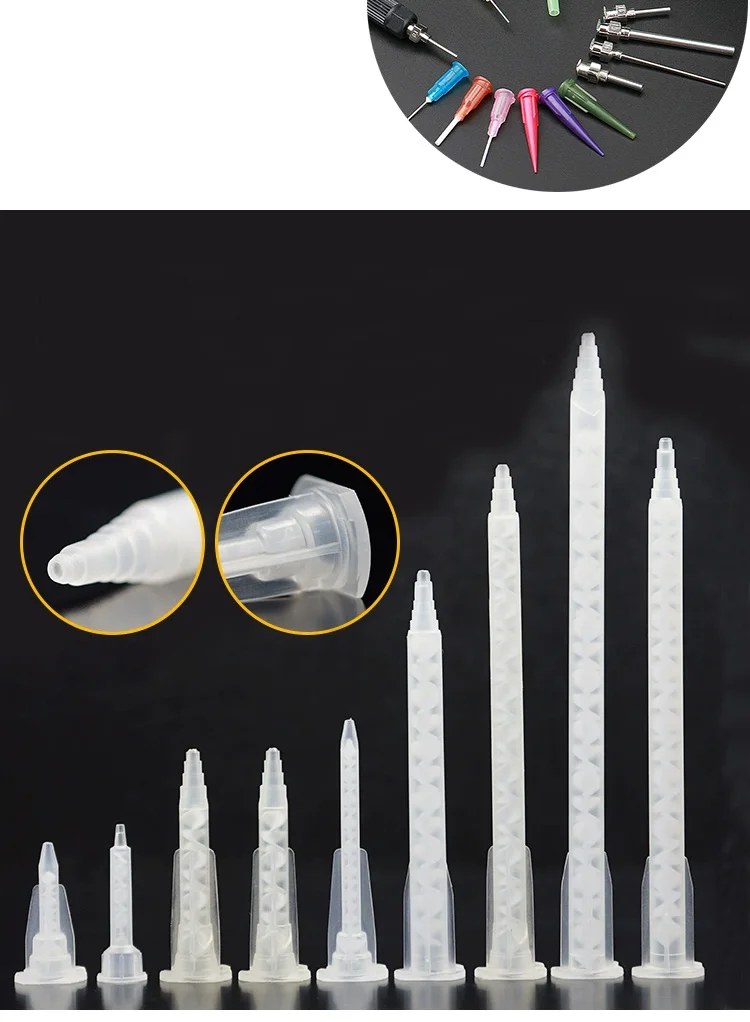 50ml AB Glue Cartridge Mixer Tip Plastic Bayonet Epoxy Adhesive Static ...