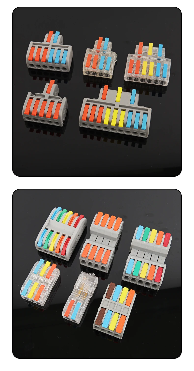 Universal Lever Compact Cable Wiring Connector Circuit Inline Quick ...