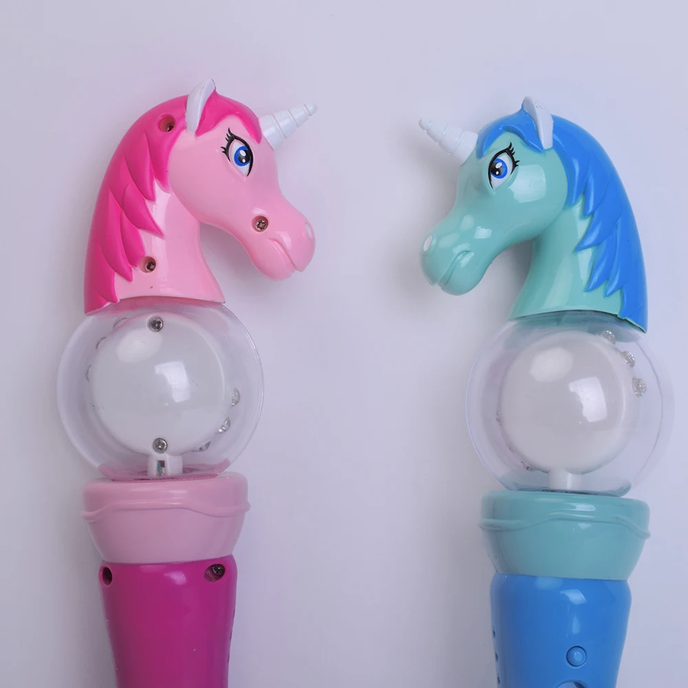 Double Ball Magic Spinning Wand Light-Up Unicorn Fairy Stick for ...