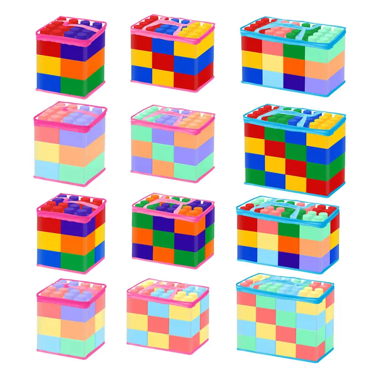 Jumbo Large Toy Plastic Building Blocks with 2*2 and 2*4 Block Pcs ...